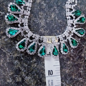 Rhinestone Crystal Necklace Set, Pageant or Prom Jewelry, Red Statement ...