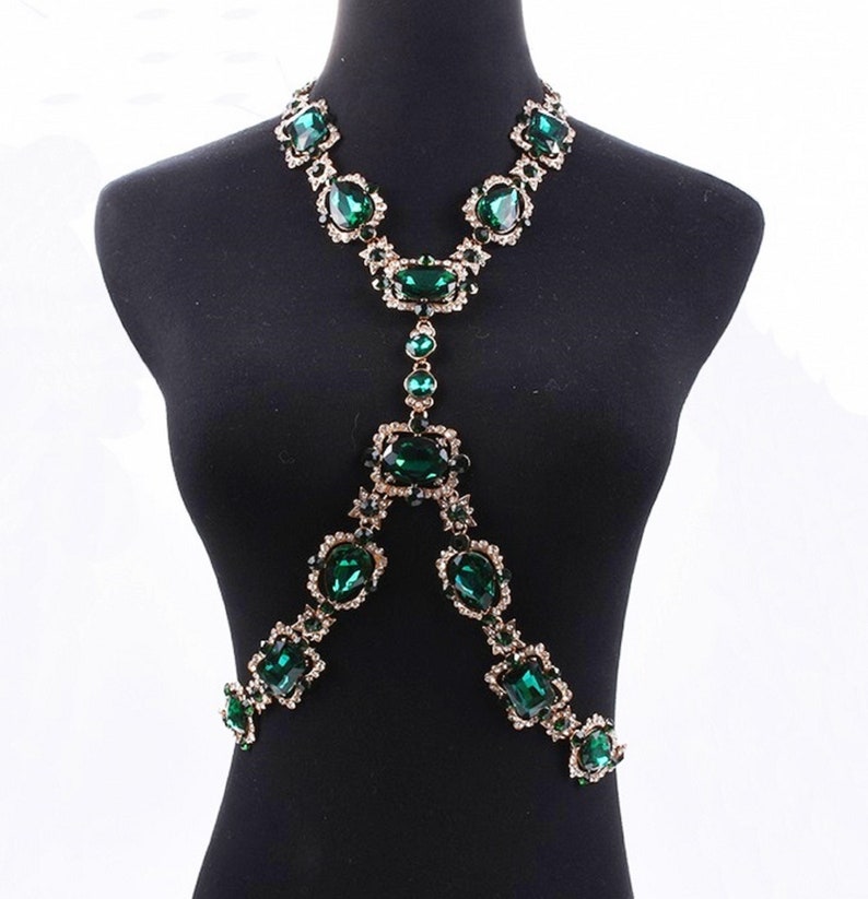 Rhinestone Body Chain Crystal Bra Body Jewelry Beach or | Etsy