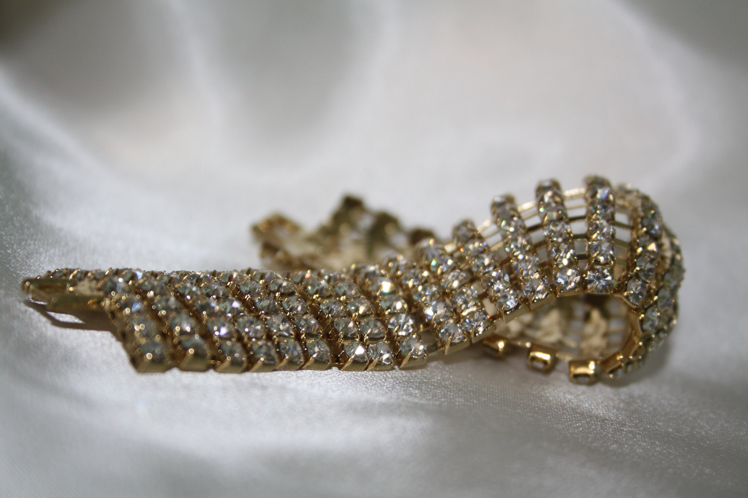 Rhinestone Bracelet Drag Queen Dancer Pageant 8 Row Gold Pt. | Etsy