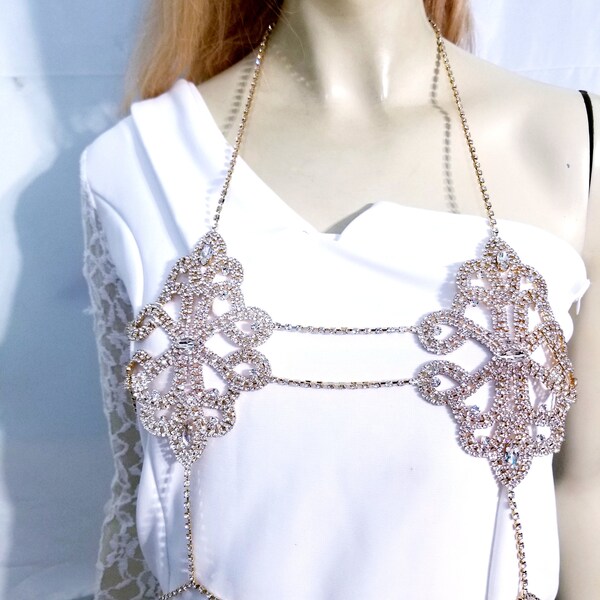 Rhinestone Bra - Etsy