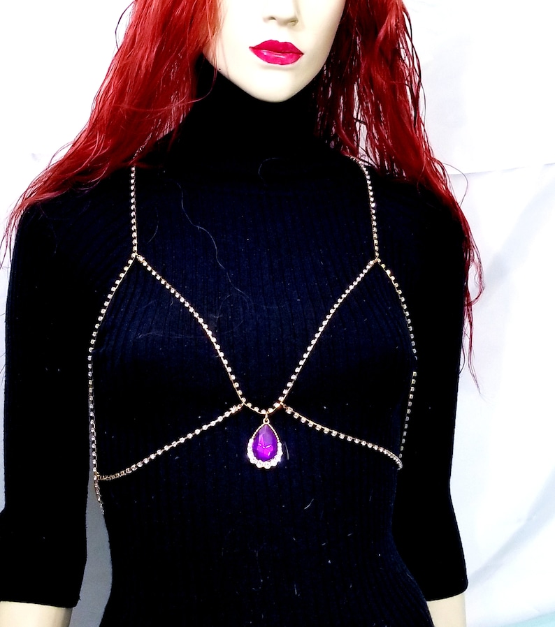 Rhinestone Body Chain Crystal Bra Body Jewelry Beach or | Etsy