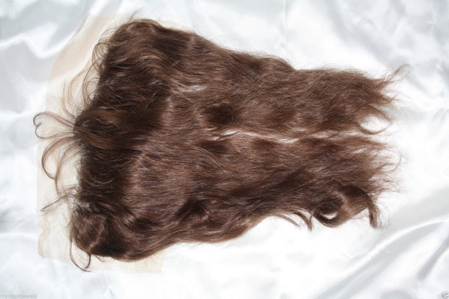 Full Lace Frontal Brown Partial Wig Human Remy Hair Closure - Etsy