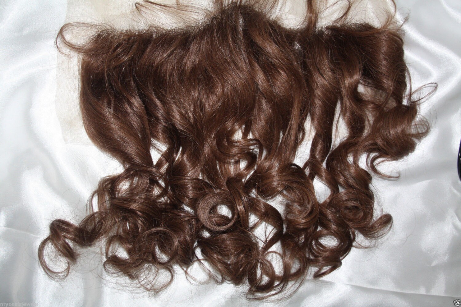 Full Lace Frontal Brown Partial Wig Human Remy Hair Closure - Etsy