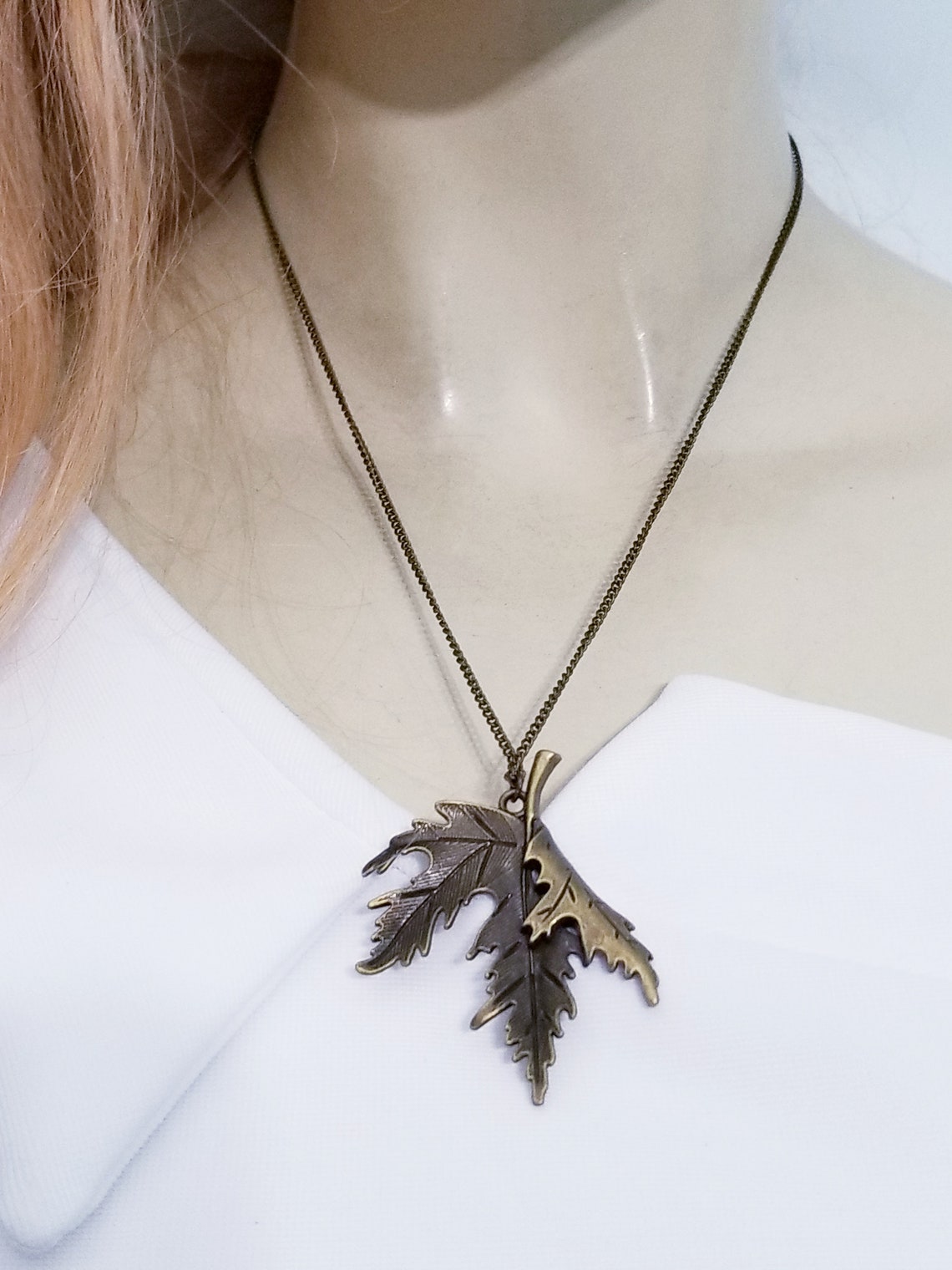 Leaf Charm Necklace Silver Pendant Necklace Best Friend Gift | Etsy