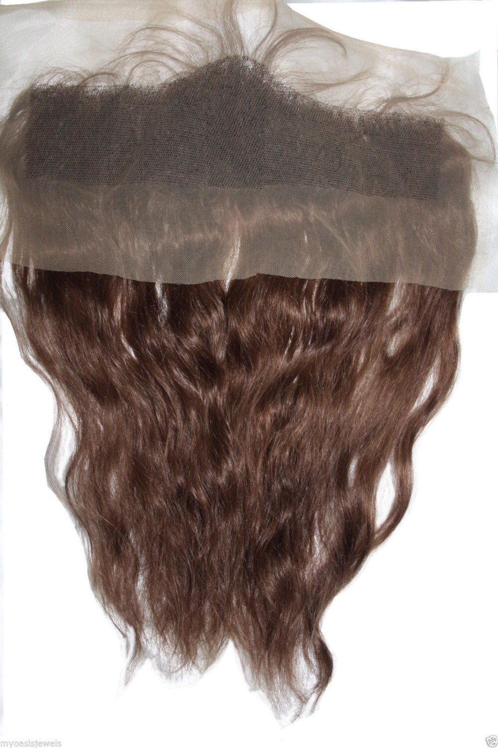 Full Lace Frontal Brown Partial Wig Human Remy Hair Closure - Etsy
