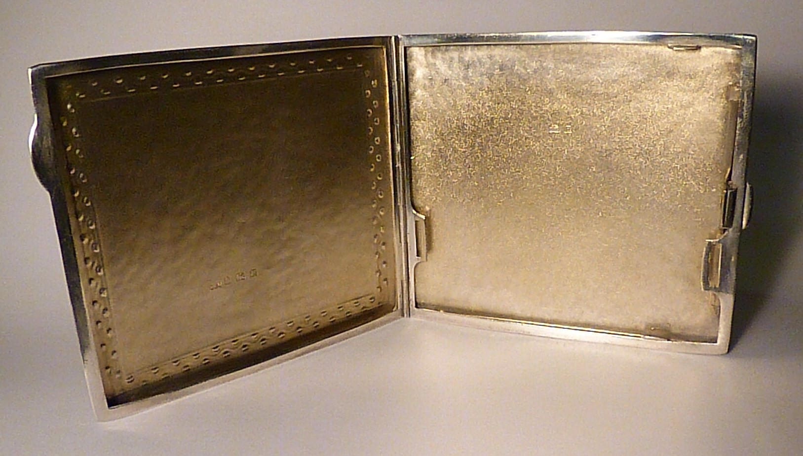 Art Deco LIBERTY & CO Cigarette Case Sterling Silver Business - Etsy
