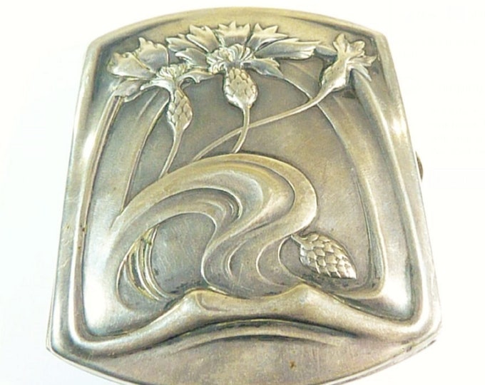 Rare Charles Murat Sterling Silver Cigarette Case,authentic Art Nouveau ...