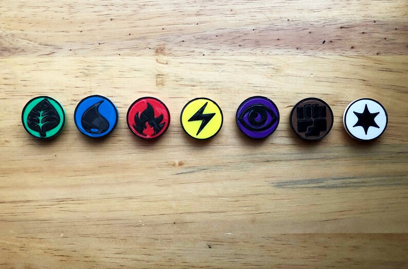 Pokemon TCG Elemental Energy Type Decorative Magnets Trading Card Game ...