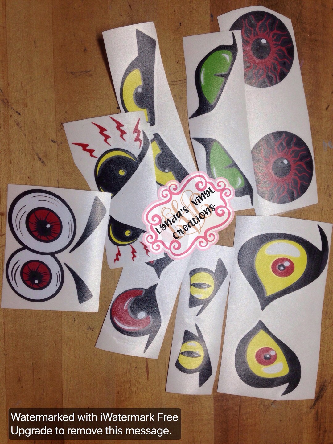 Scary Halloween Eyes Vinyl Decals - Etsy