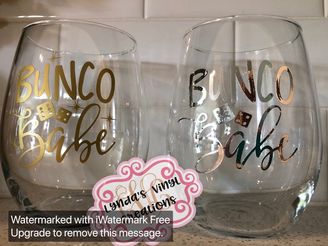 Bunco Babe Stemless Wine Glass Etsy