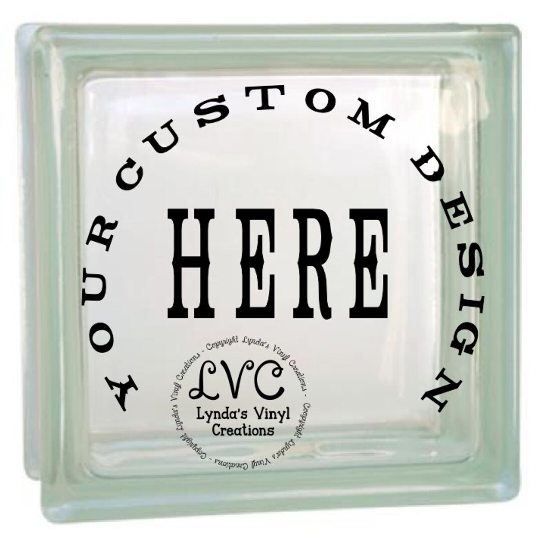 Your Custom Glass Block Design...decal ONLY - Etsy