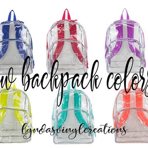 Character Personalized Clear Backpack - Etsy