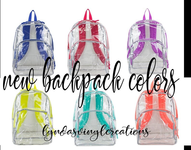 Sports Personalized Clear Backpack || Fishing || Basketball || Baseball ...
