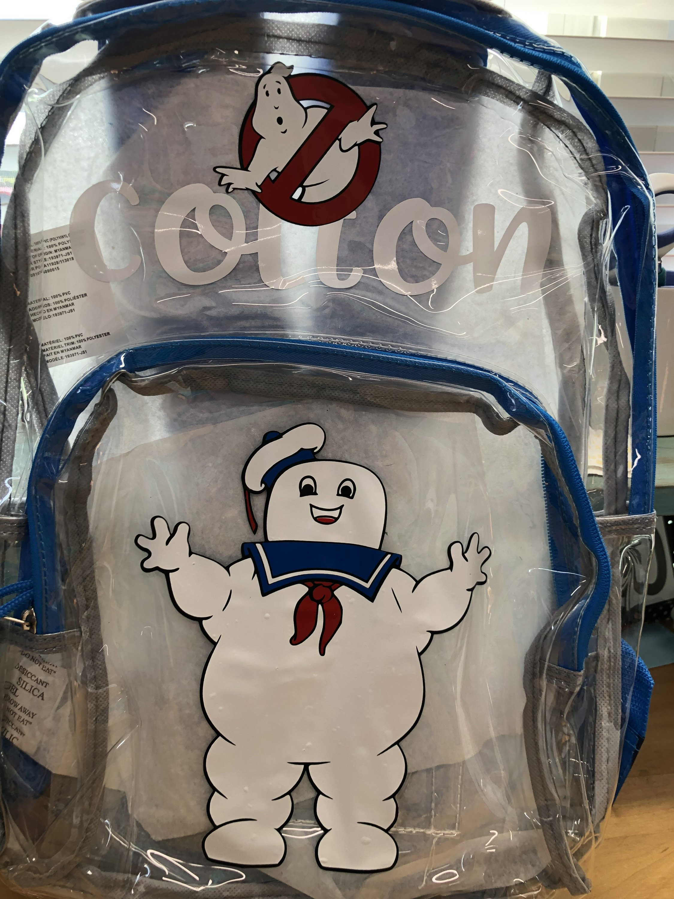 Character Personalized Clear Backpack - Etsy