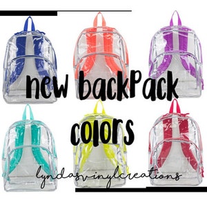 Custom Personalized Clear Backpack - Etsy