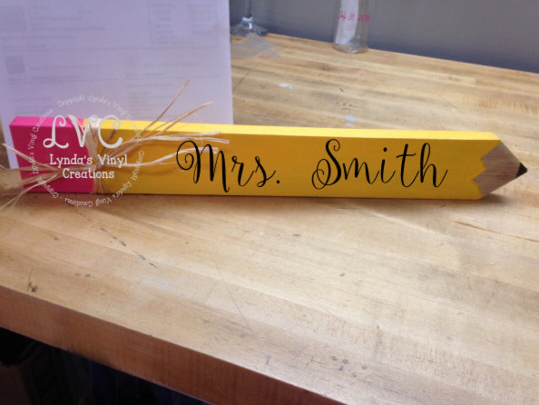 Pencil Teacher Sign - Etsy