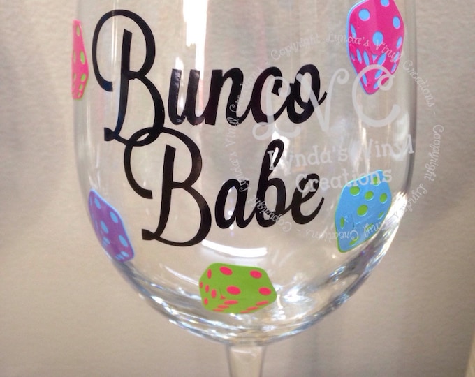 Bunco Babe Wine Glass - Etsy