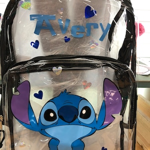 Character Personalized Clear Backpack - Etsy