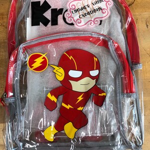 Superhero Personalized Clear Backpack - Etsy
