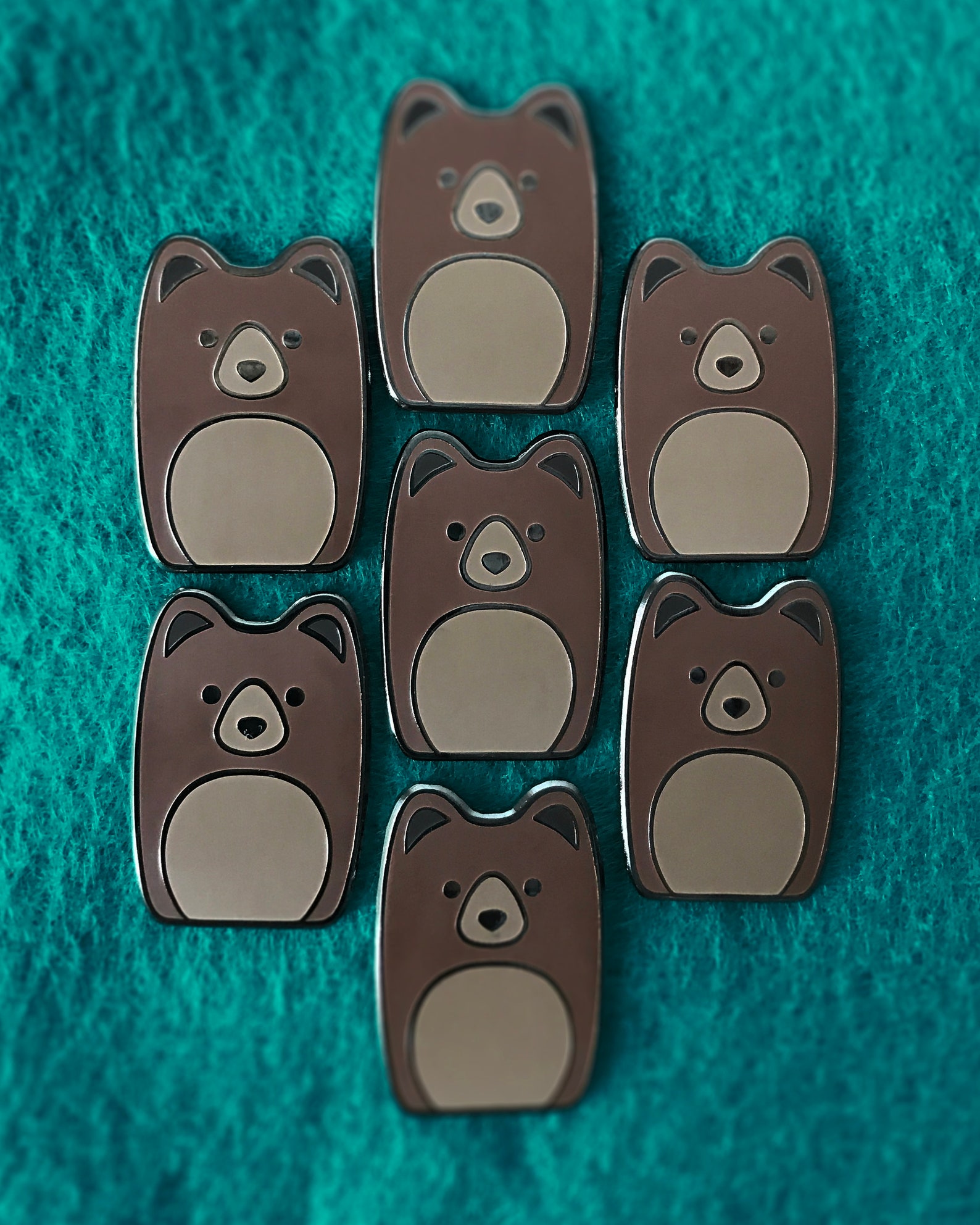 Brown Bear Enamel Pin Teddy Bear Pins Cute Grizzly Bear - Etsy