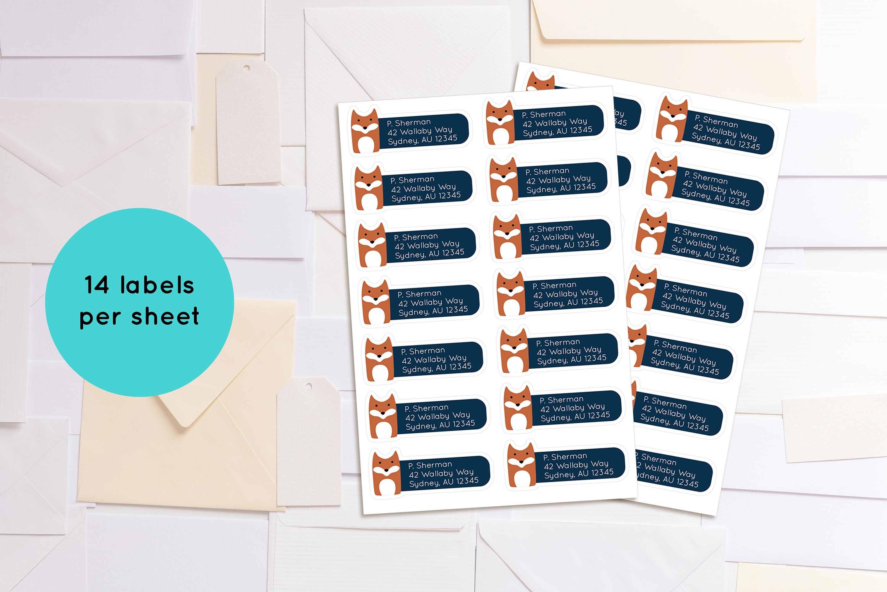 Address Labels Cute Animal Return Address Labels Woodland | Etsy