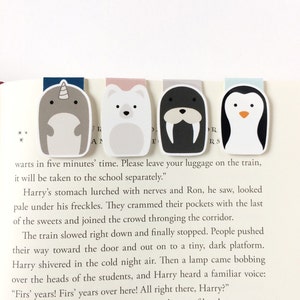 Magnetic Bookmark Set of 4 Four Arctic Animal Bookmarks - Etsy