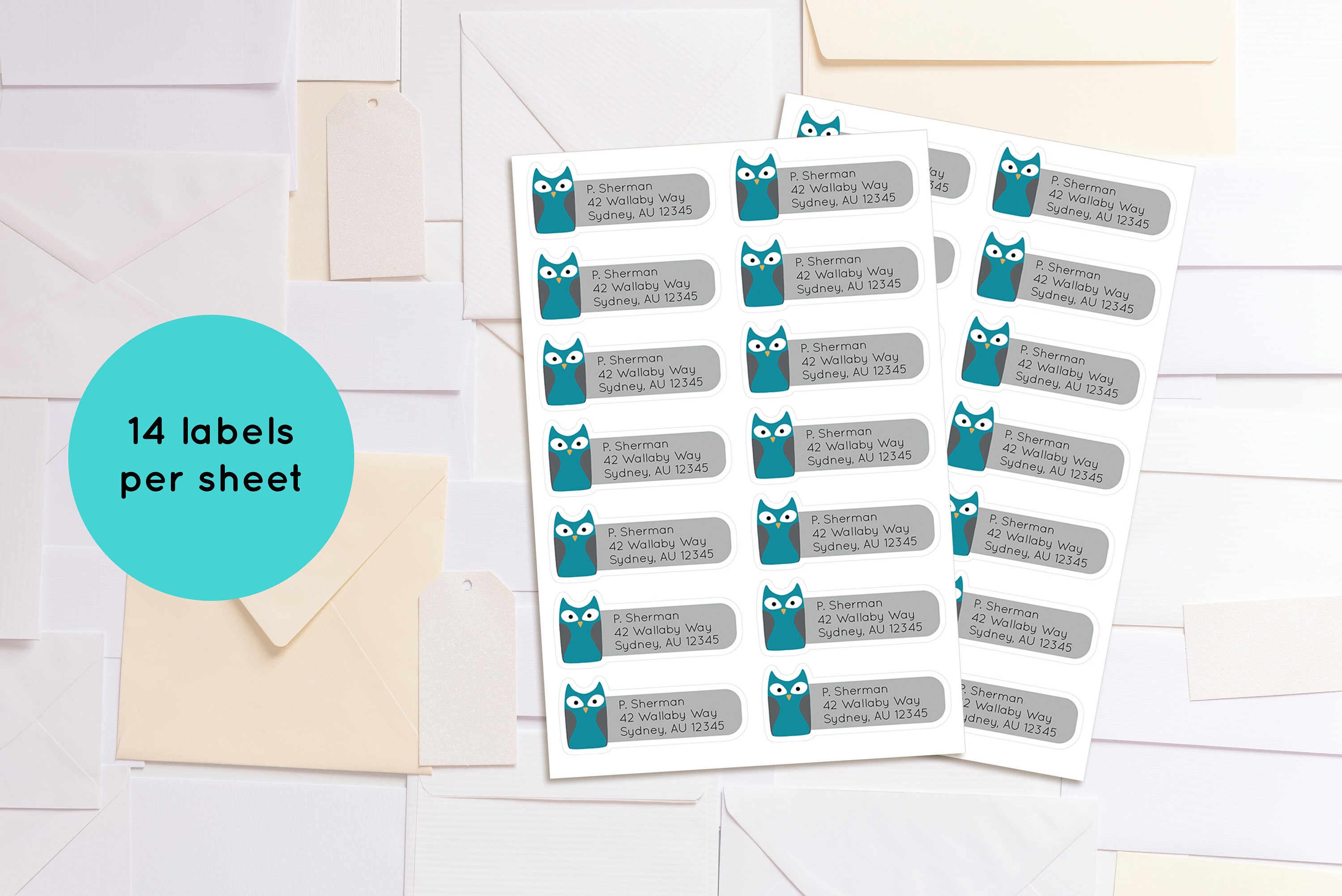 Address Labels Cute Animal Return Address Labels Woodland | Etsy