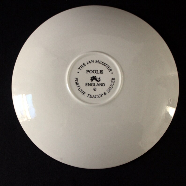 Poole Pottery Fortune Telling Cup & Saucer Set by Ian Messiter - Etsy