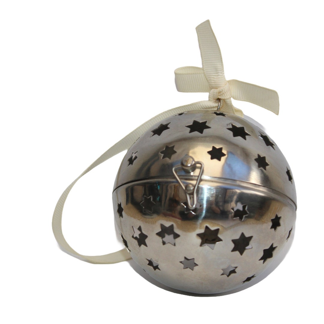 Hinged Pomander Ball With Star Cutouts. Celestial Decor. Hinged Ball ...