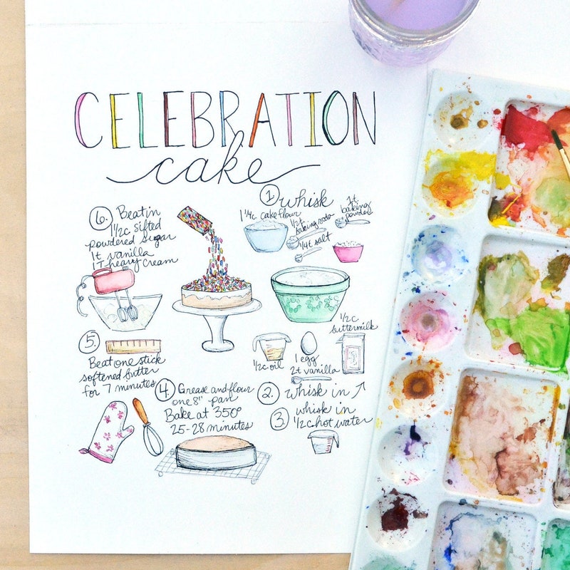 Recipe Illustration - Etsy