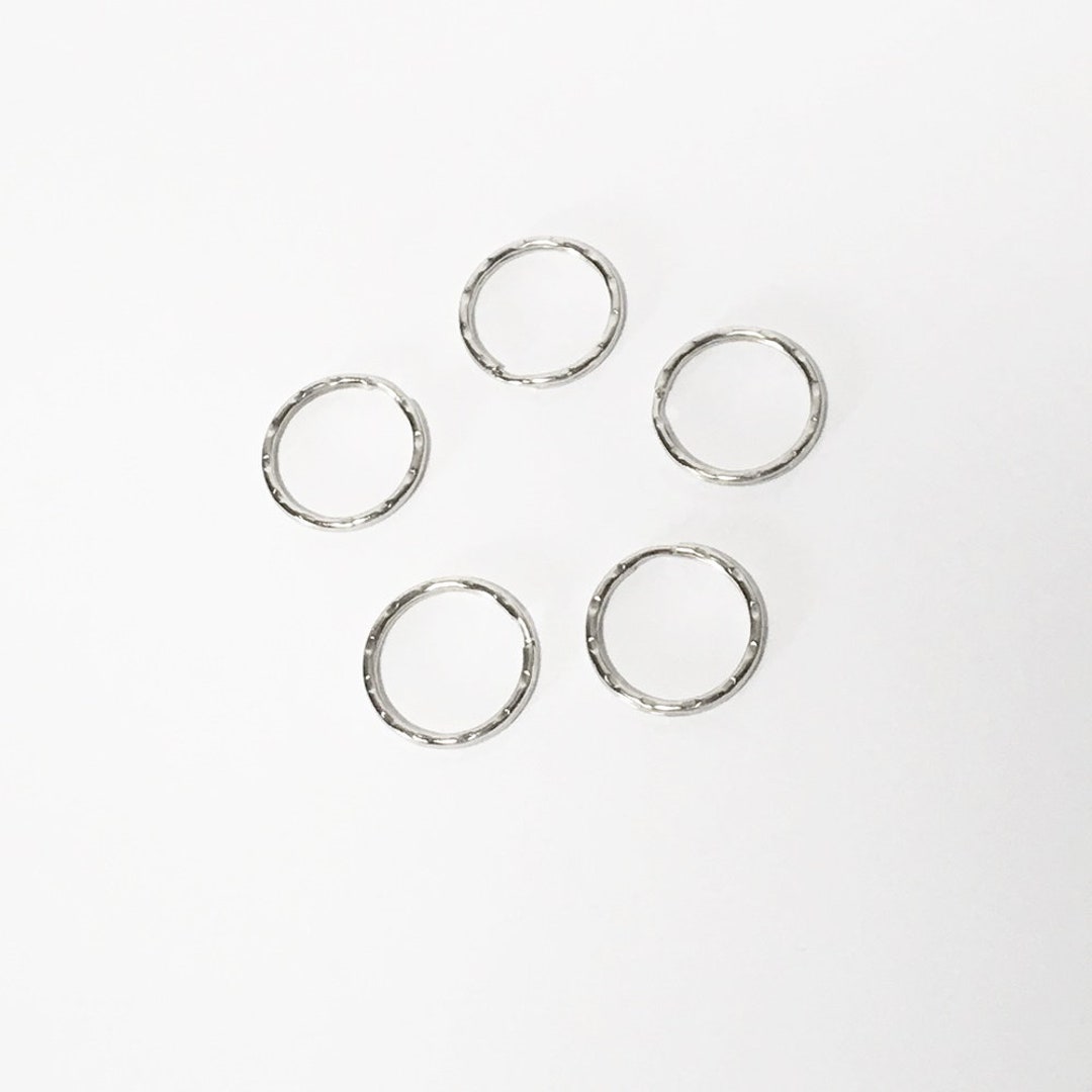 10 X Silver-wide Wavy KEY RINGS for Key Fobs 26 Mm - Etsy