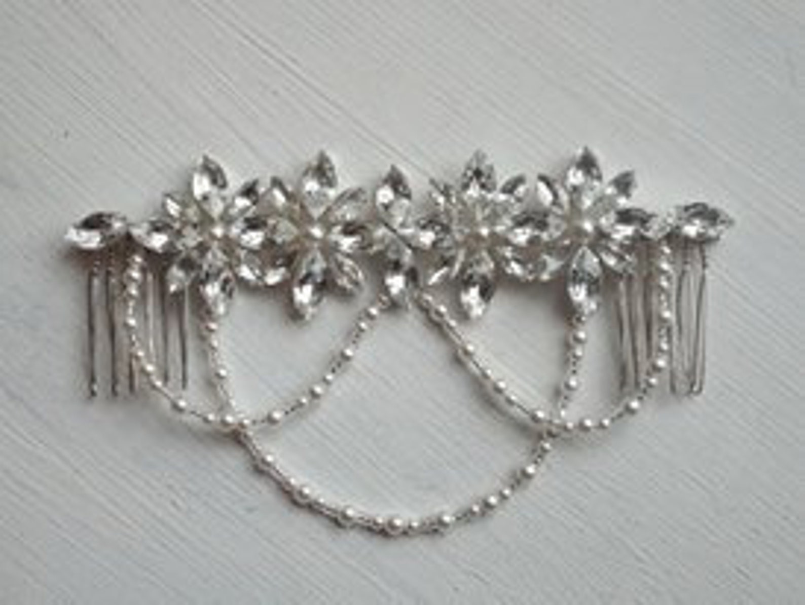 Indiana Bridal Double Comb Vintage Drapes Wedding Bride - Etsy
