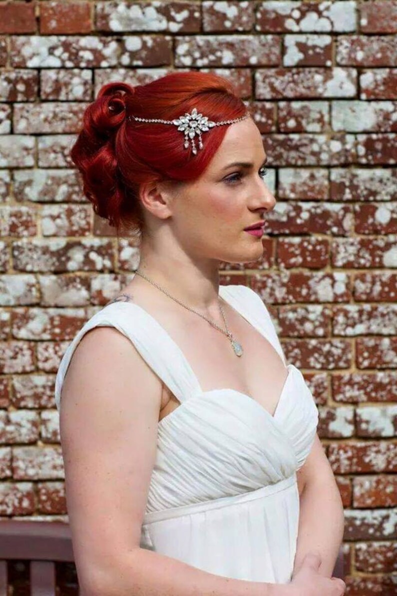 Diamante Art Deco Style Bridal Forehead Piece - Etsy