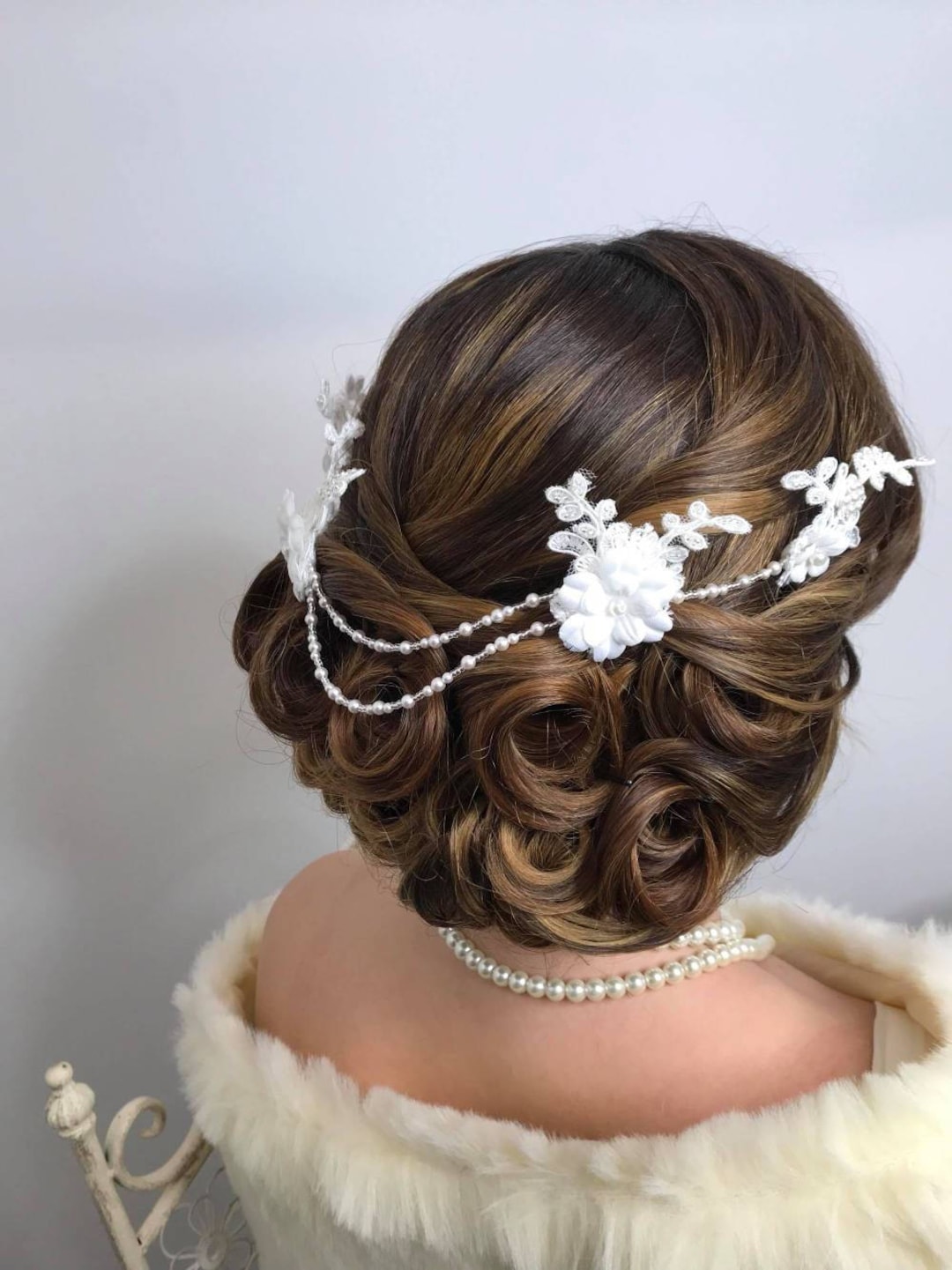 Beautiful Lace Draping Bridal Headpiece - Etsy