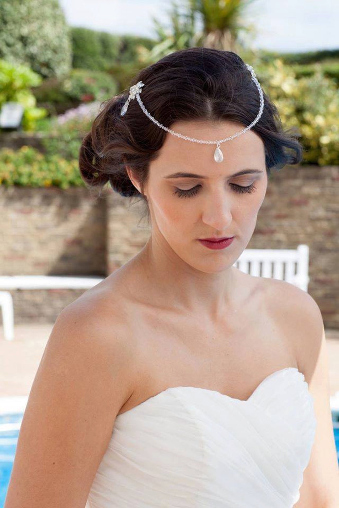 Swarovski Crystal Bridal Forehead Piece - Etsy