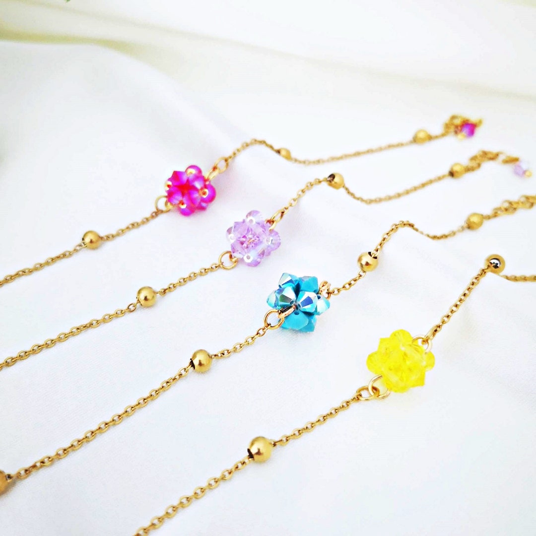 Stainless Steel Beaded Ball Bracelets Colorful Bracelets for Women - Etsy