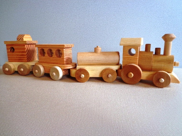 Wooden Toy Train Set Heirloom Quality Classic Toy Hand | Etsy