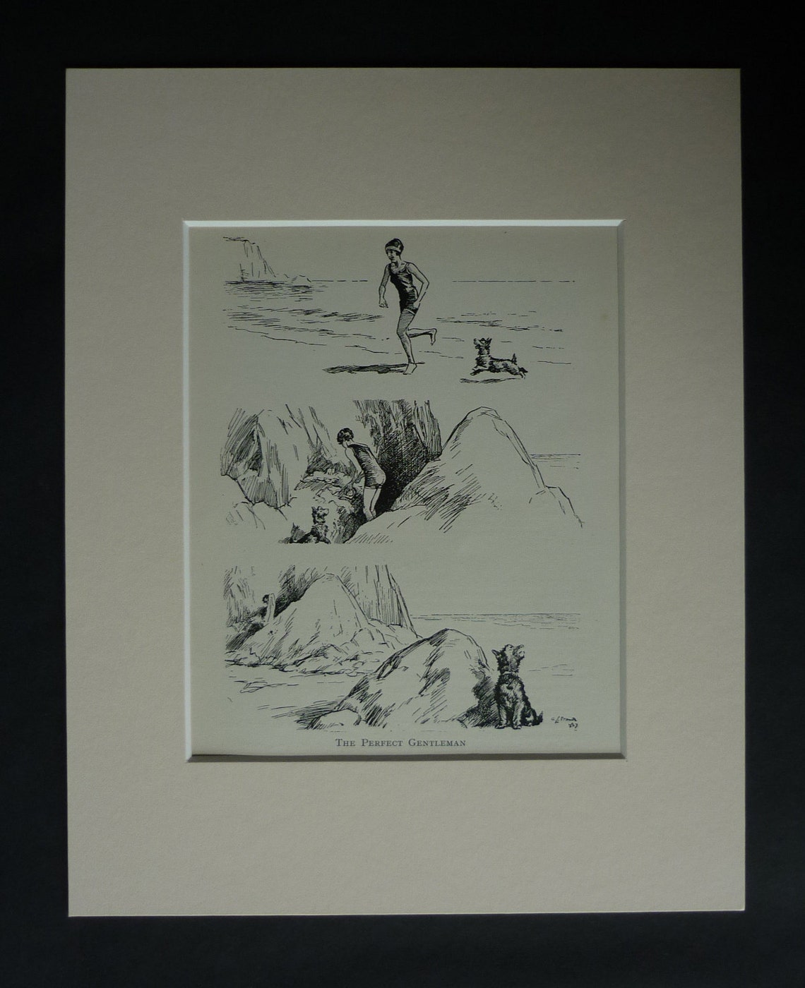 1930s Antique Dog Print Modesty Decor Available Framed | Etsy