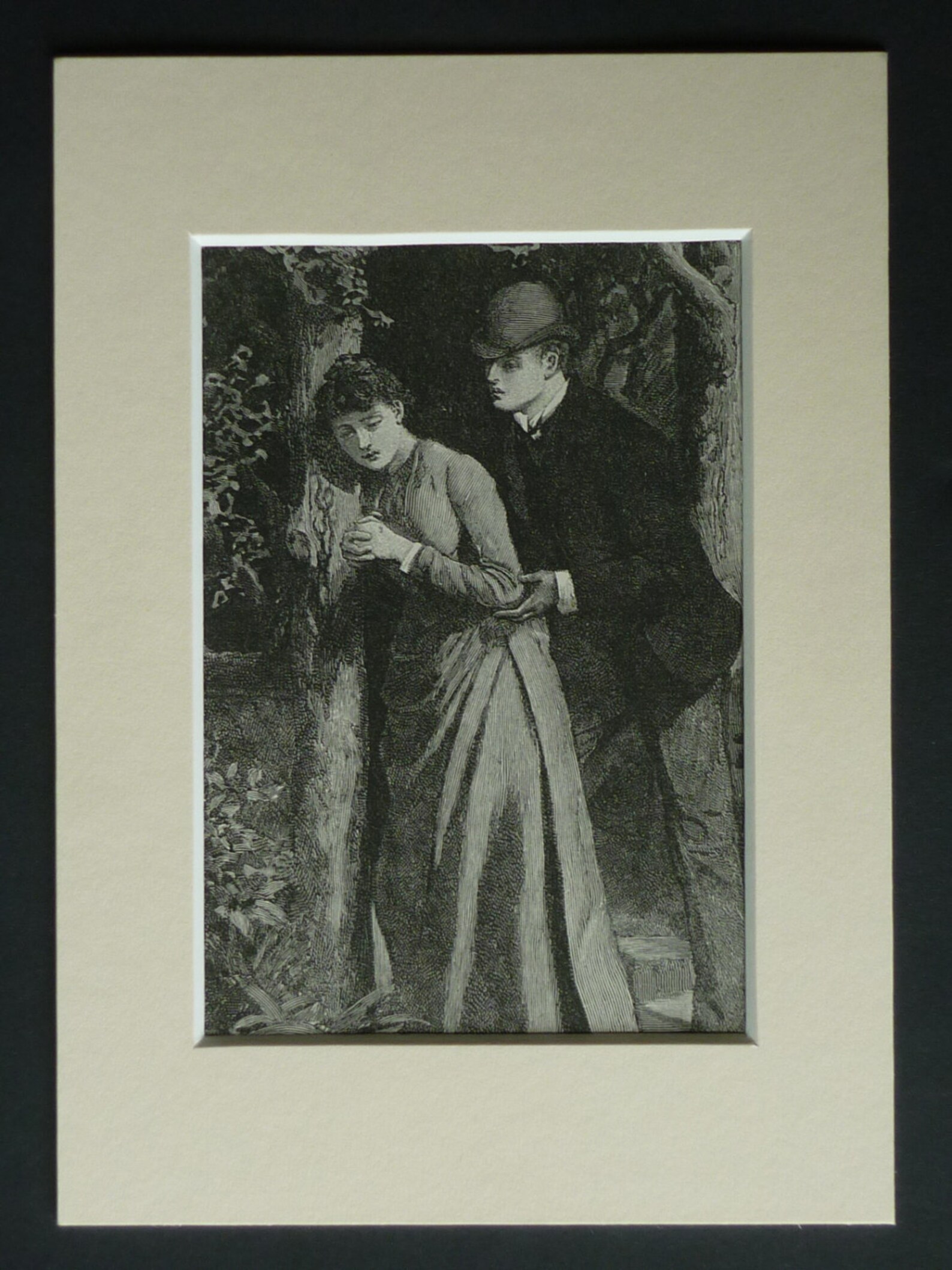 1890s Antique Print of a Couple Available Framed English - Etsy