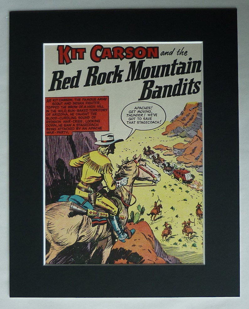 1950s Vintage Kit Carson Print Wild West Decor Available | Etsy