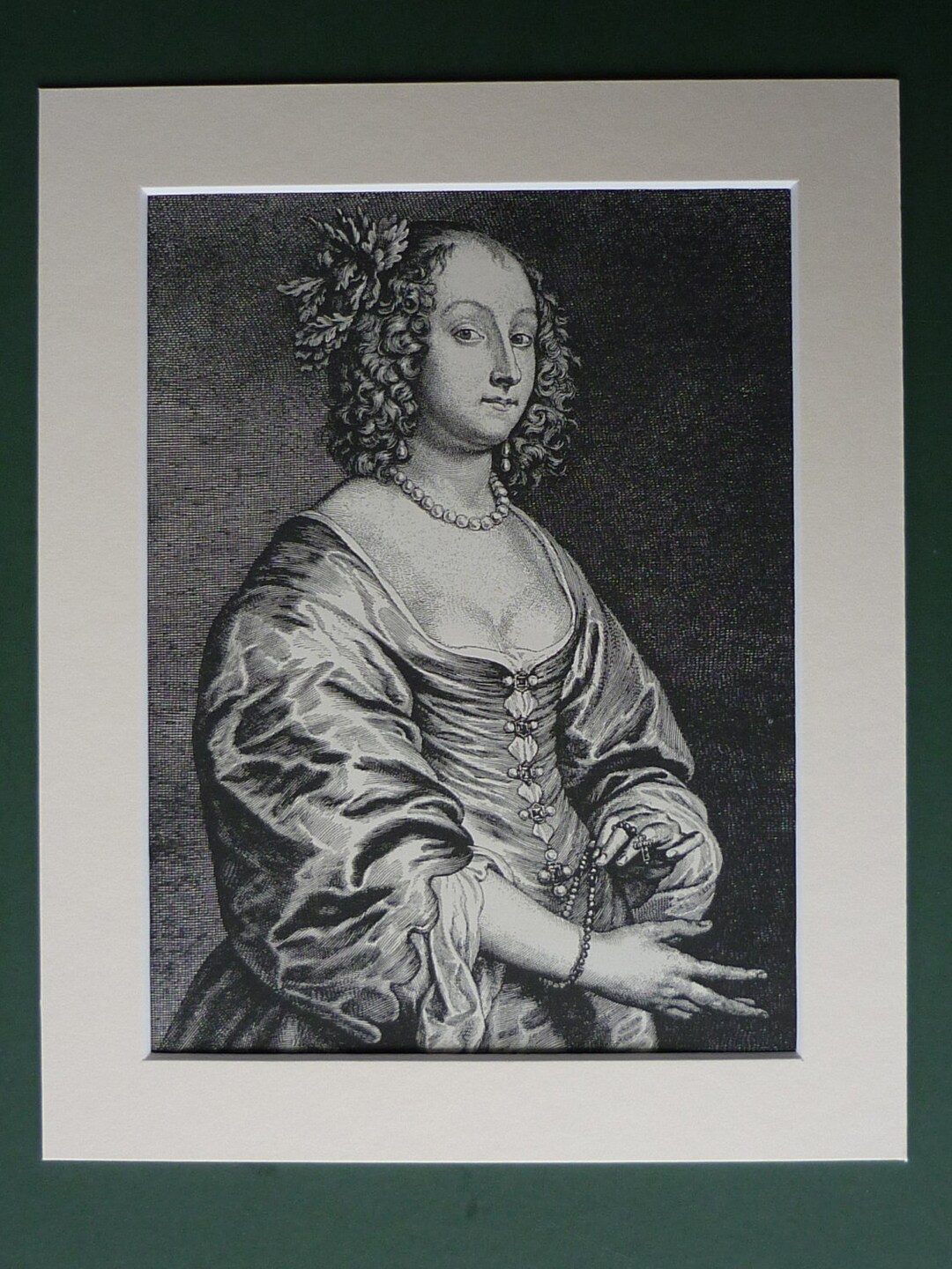 1882 Antique Anthony Van Dyck Print Mary Ruthven Portrait - Etsy