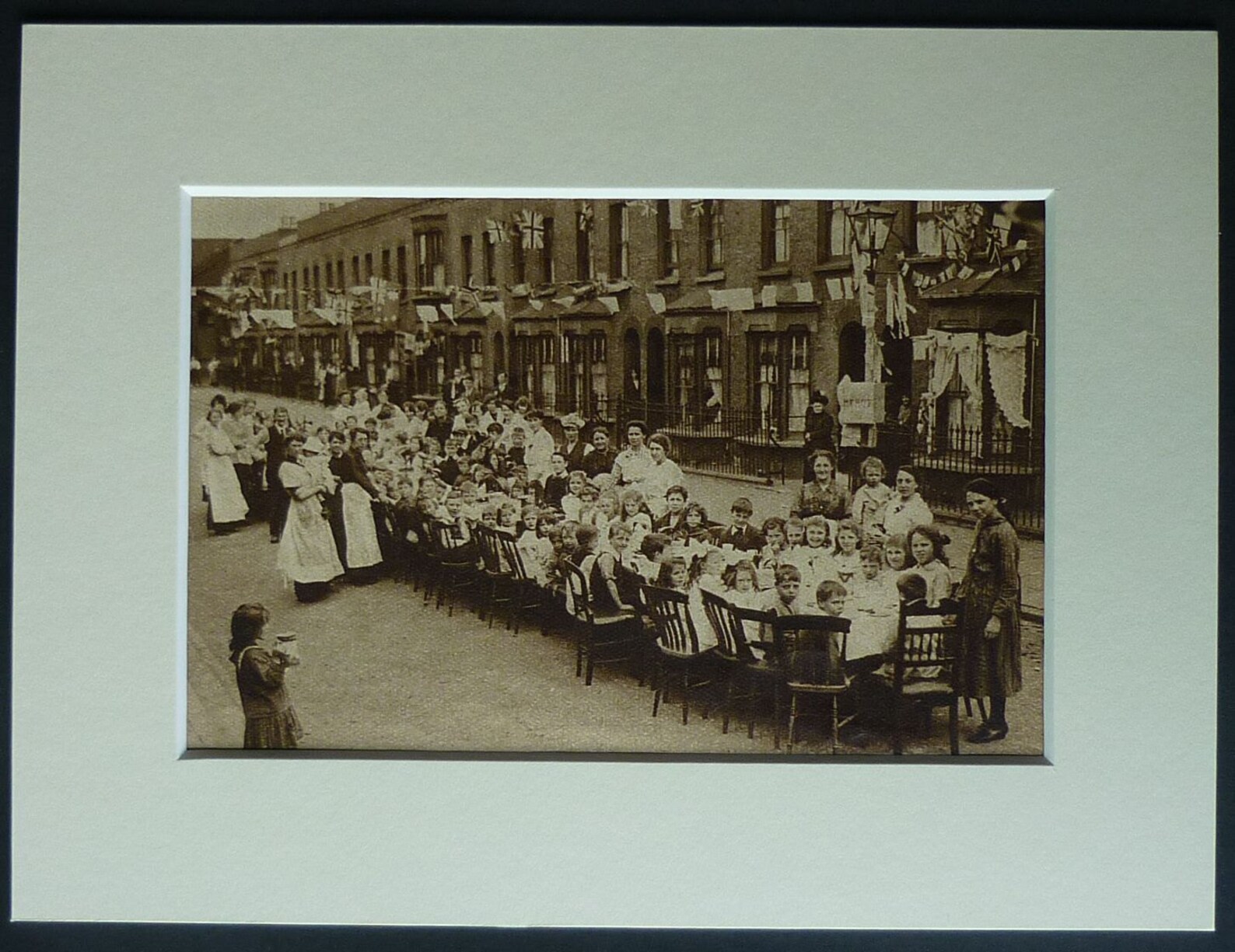 Vintage Sepia Print of a Victory Celebration Street Party at - Etsy