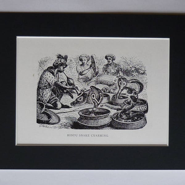 Antique Hindu Snake Print - Etsy