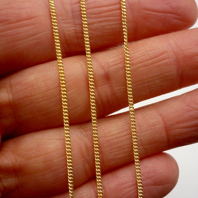 22 Inch Long Gold Curb Chain for Layering - Etsy