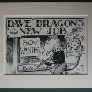1950s Vintage Children's Print of a Dragon Dave the - Etsy