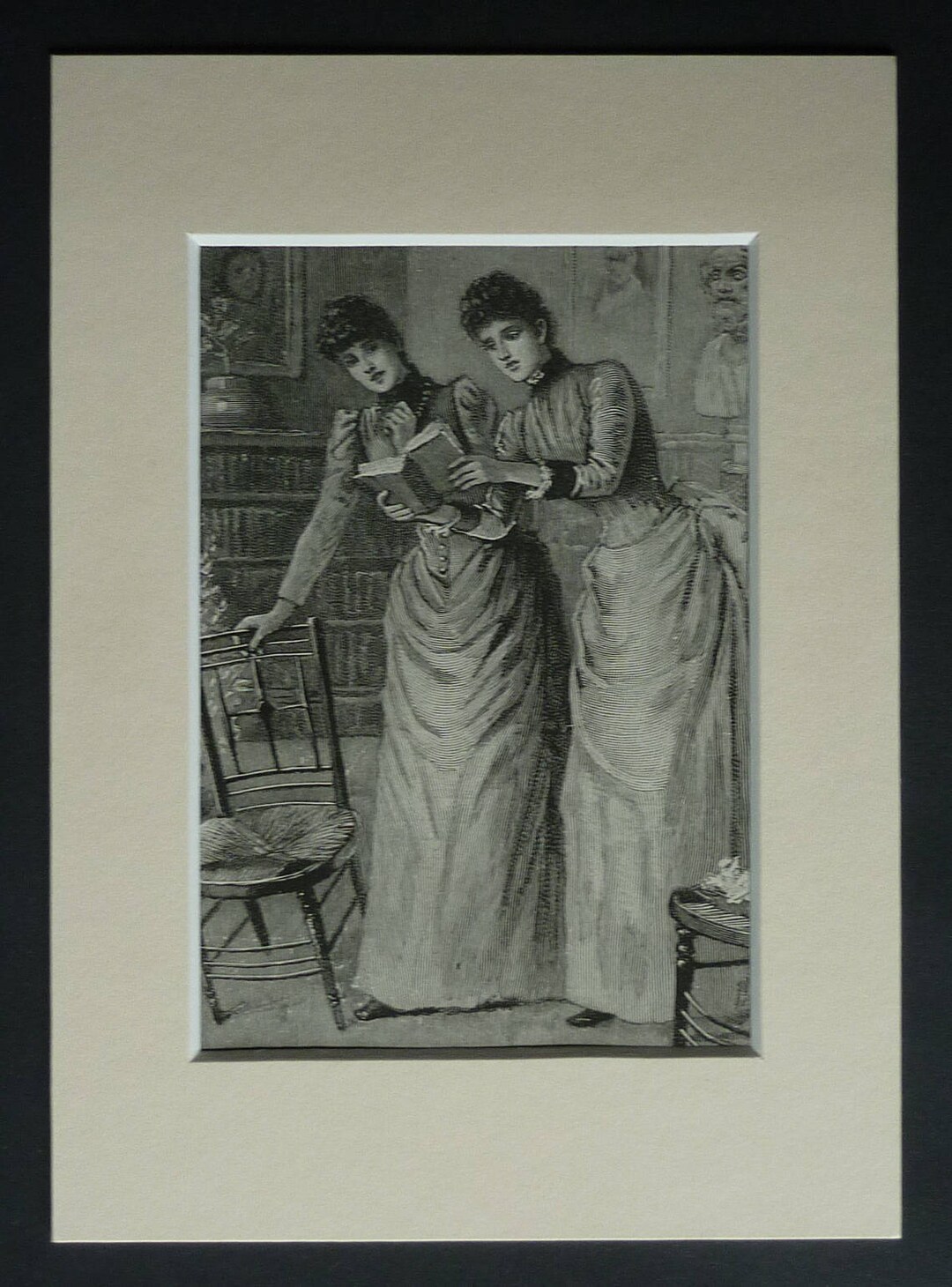 1890s Antique Reading Print Book Gift for Bookworm Reader - Etsy