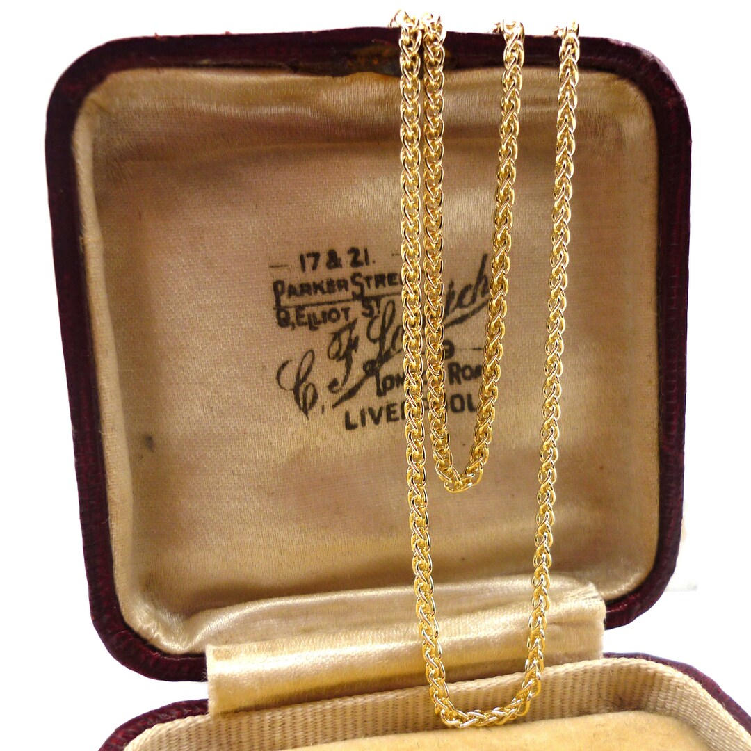 Spiga Gold Chain, Wheat Chain Necklace - Etsy
