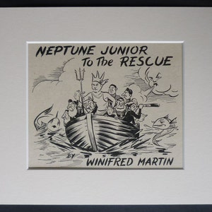 1950s Vintage Nautical Print of 'neptune Junior to the Rescue' Retro ...