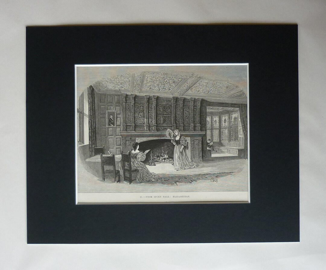 Antique 1880s Tudor Interior at Speke Hall Print - Etsy