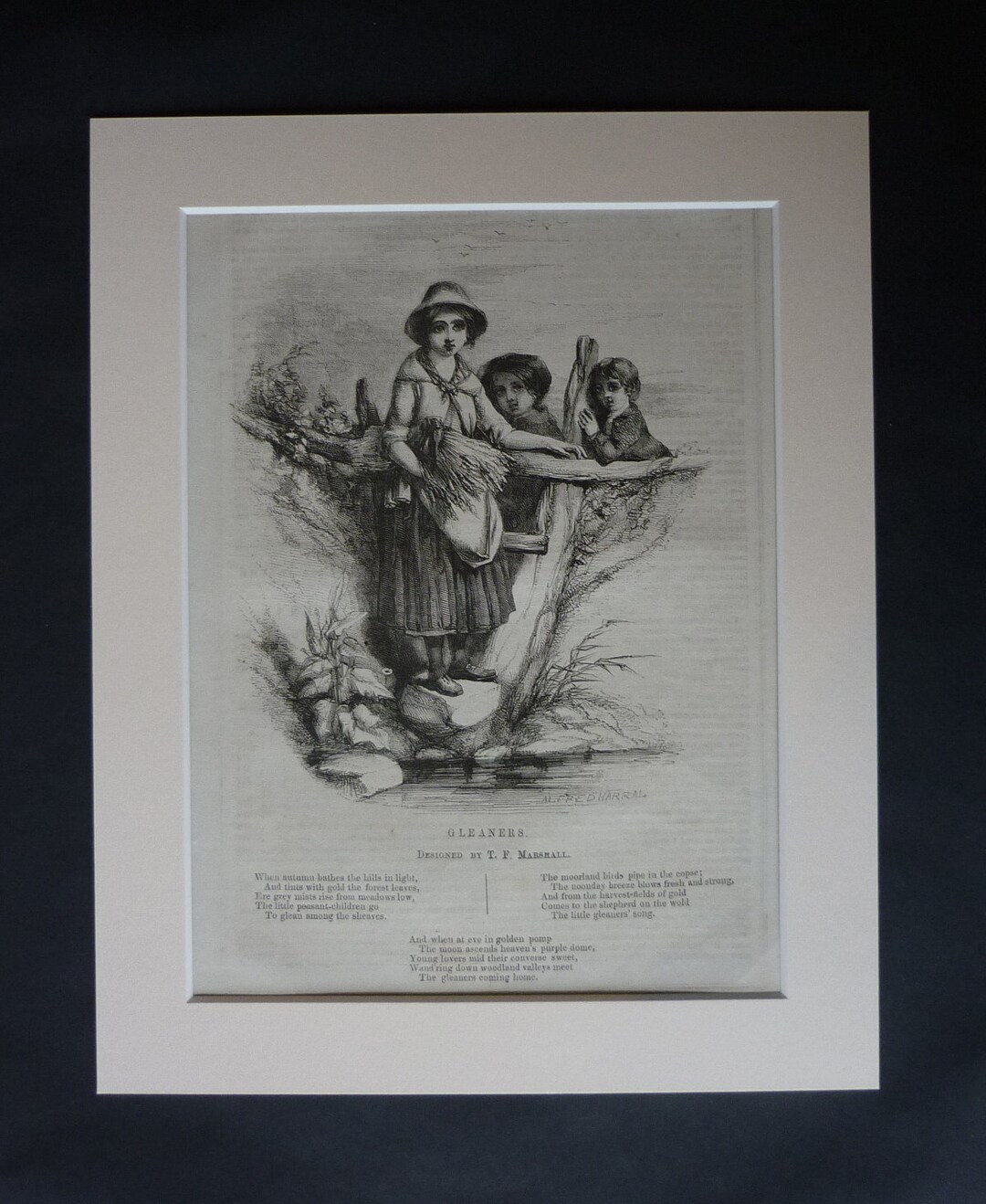 1840s Antique Gleaning Print Available Framed Gleaner Art - Etsy